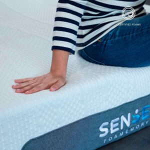 Sensei Classic Orthopaedic Memory Foam Mattress in a Box l Manufactured with CertiPUR-US l Certified Foams with Removable and Washable Cover l Semi Firm (Queen)