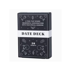 bestself co. date deck - couples card game with 50 conversation starters for fun and meaningful date nights, adults game