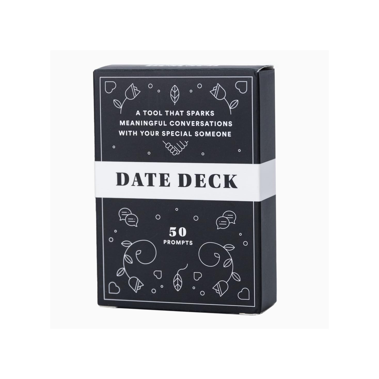 BestSelf Co. Date Deck - Couples Card Game with 50 Conversation Starters for Fun and Meaningful Date Nights, Adults Game