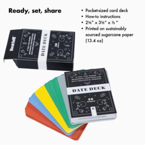 BestSelf Co. Date Deck - Couples Card Game with 50 Conversation Starters for Fun and Meaningful Date Nights, Adults Game