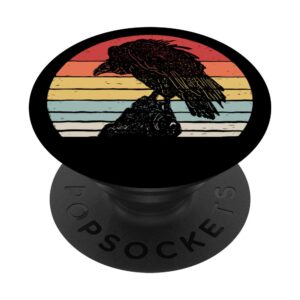 vintage retro vulture bird popsockets grip and stand for phones and tablets