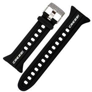 cressi watch strap for watch-style dive computer, black/black