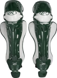 rawlings | mach catcher's leg guards | baseball | adult | black/black