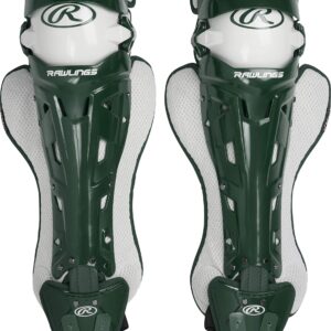 Rawlings | MACH Catcher's Leg Guards | Baseball | Adult | Black/Black