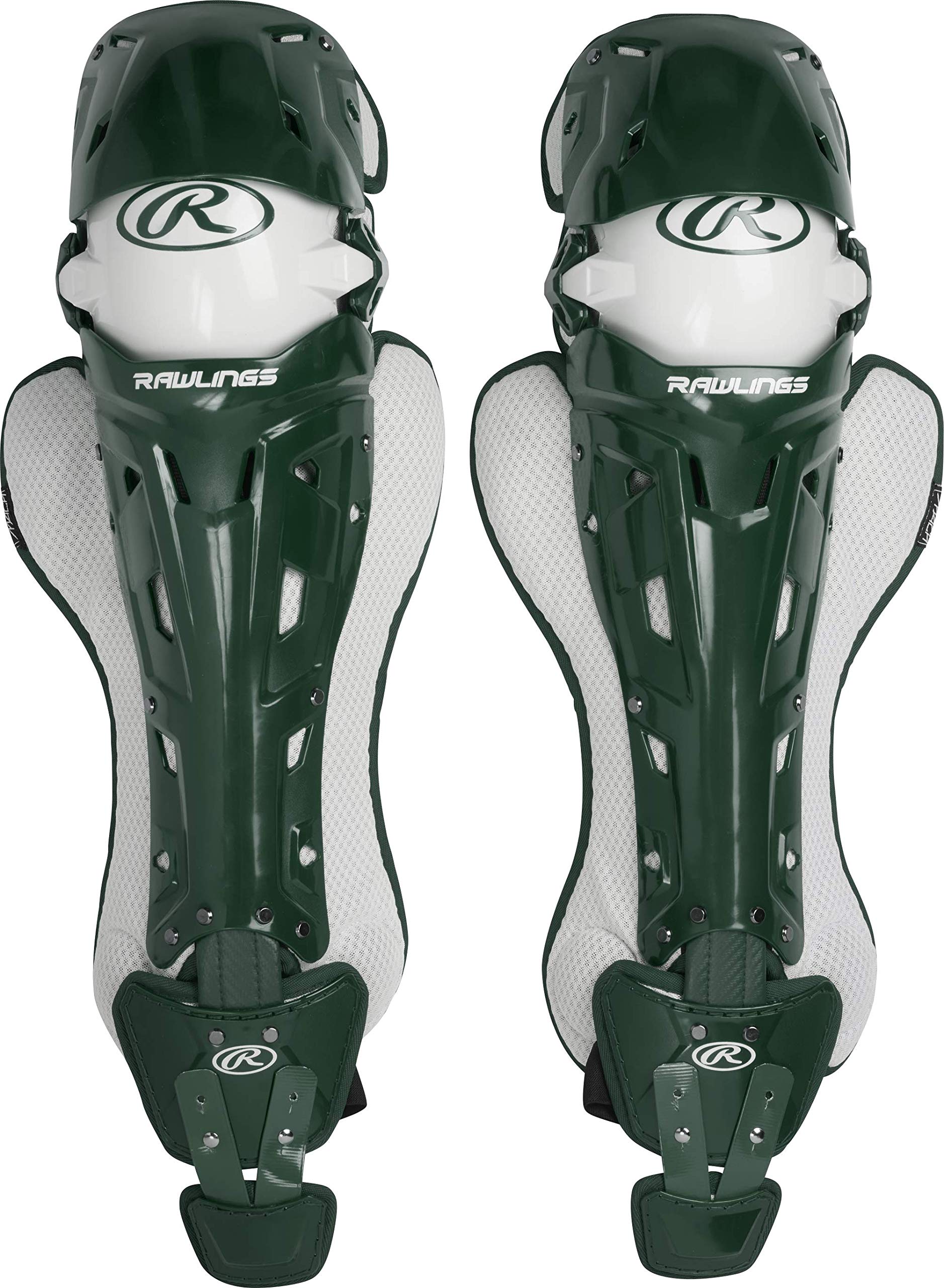 Rawlings | MACH Catcher's Leg Guards | Baseball | Adult | Black/Black