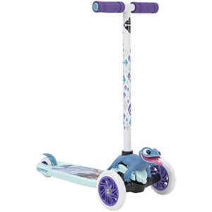 huffy disney frozen 3d tilt 'n turn 3-wheel scooter, sea crystal blue