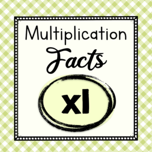 multiplication facts - 1 times tables