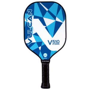 vulcan | v510 pickleball paddle | hybrid performance | polypropylene core - carbon fiber surface | usap approved | blue geo