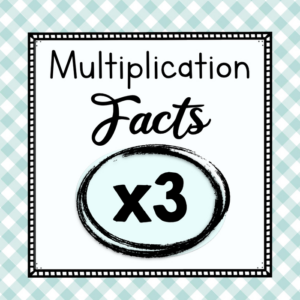 multiplication facts - 3 times tables