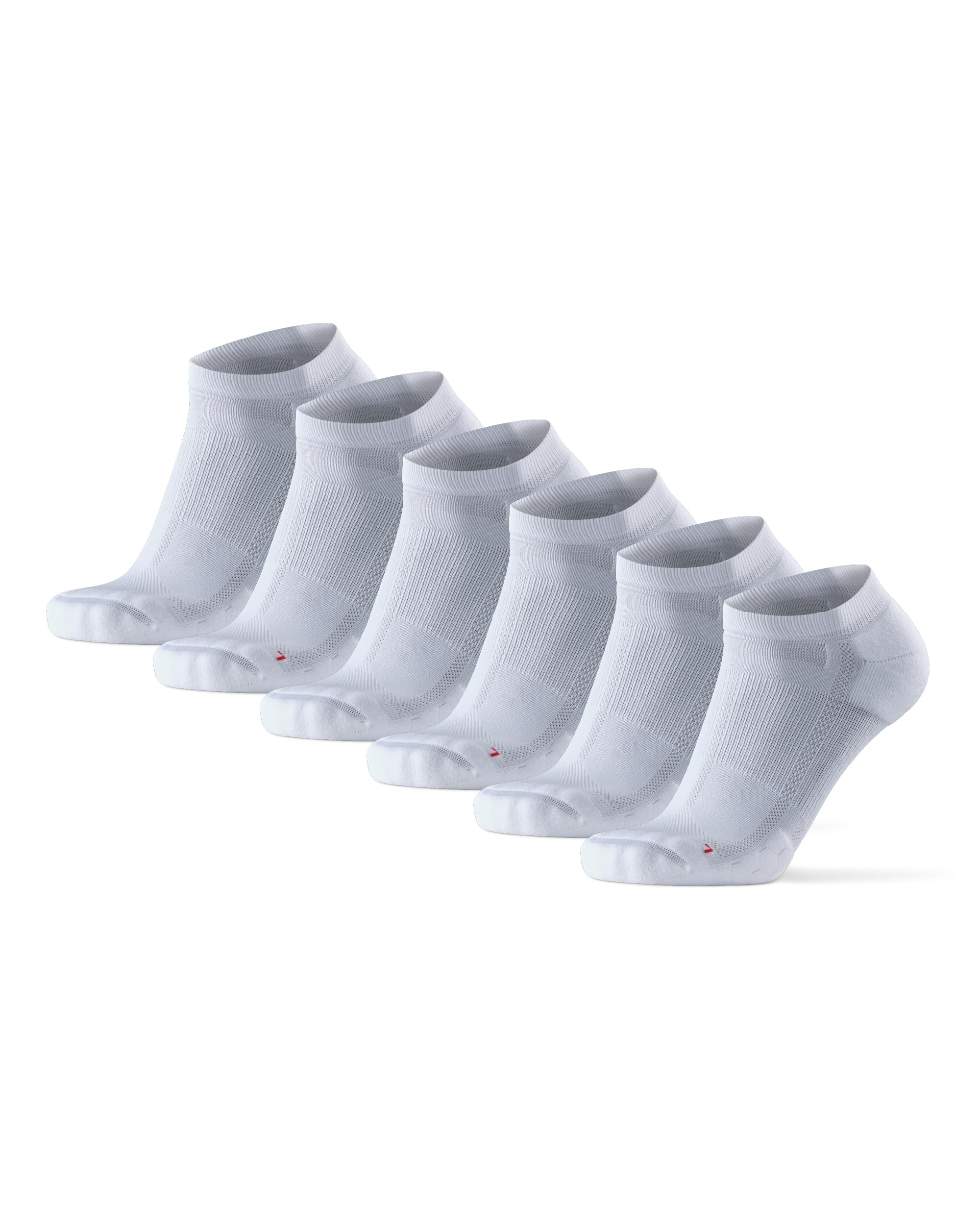 DANISH ENDURANCE 3 Pack Low-Cut Long Distance Running Socks, Men & Women, White, US Women 11-13 // US Men 9.5-12.5