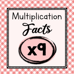 multiplication facts - 9 times tables