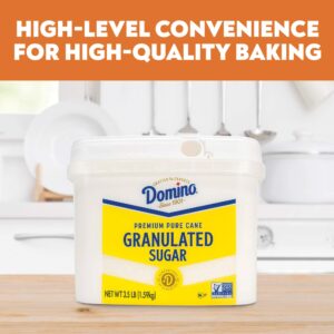 Domino Premium Pure Cane Granulated Sugar, 3.5 LB Easy Baking Tub (Pack of 2)