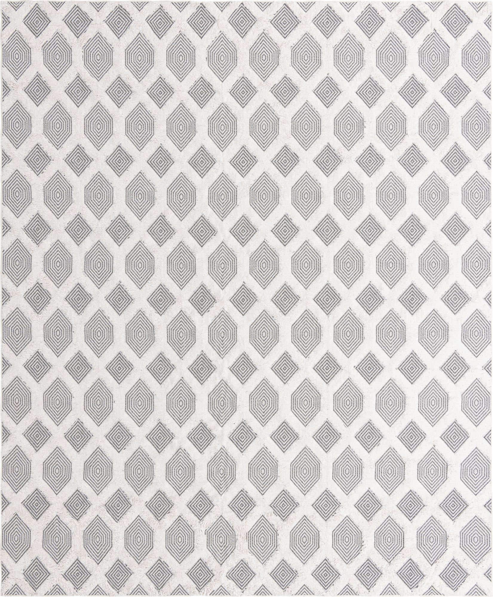 Unique Loom Casa Collection Area Rug - Havana (9' 10" x 12' 2" Rectangle, Anthracite Gray/ Ivory)