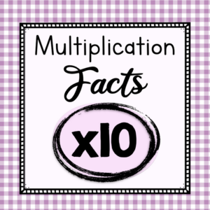 multiplication facts - 10 times tables