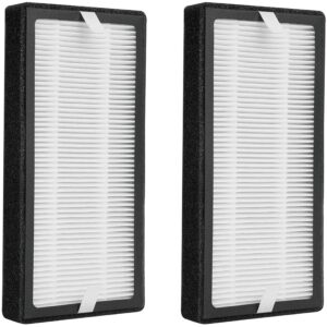 2 pack of ap-dt10fl true hepa replacement filter compatible with homemedics totalclean desktop air purifier models ap-dt10bk and ap-dt10wt. compare to part # ap-dt10fl