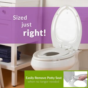 NextStep2 Elongated Potty Training Toilet Seat with Soft Close & P is for Potty! Sesame Street Lift-the-Flap Book