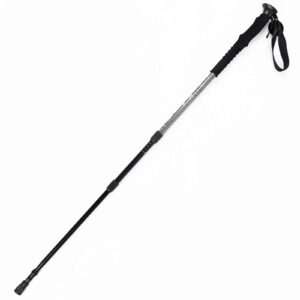 kingcamp hiking walking trekking trail pole collapsible, lightweight, shock-absorbent, hiking, walking & running adjustable, 4 seasons, sliver (2 pc), one size, ka8037_silver