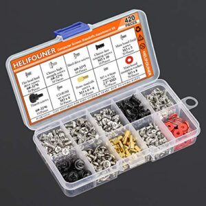 HELIFOUNER 420 Pieces Computer Standoffs Screws Assortment Kit for 2.5" SSD, Hard Drive, Computer Case, Motherboard, Fan Power Graphics