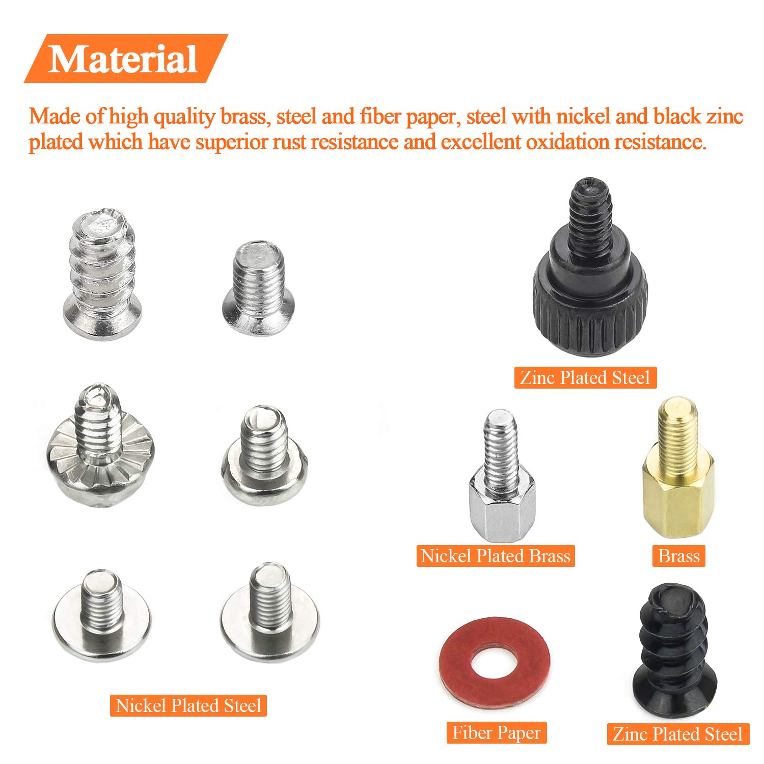 HELIFOUNER 421 Pieces Computer Standoffs Screws Assortment Kit with a Screwdriver