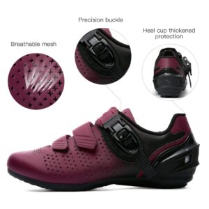 Santic Womens Cycling Shoes Road Bike Shoes Indoor Cycling Shoes Road Cycling Shoes Wine Red