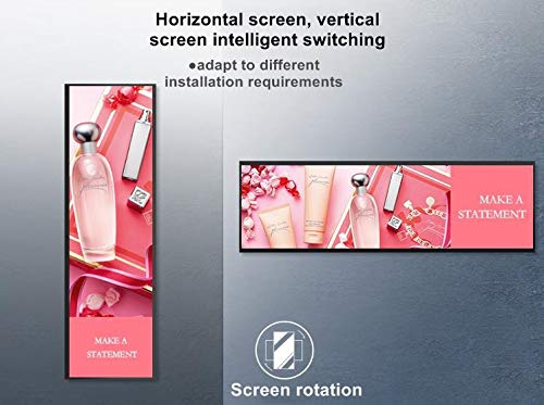 DHL/UPS for 19 inch Ultra Wide Stretched Bar LCD Advertising Display with 1920 * 360 ，External Dimension： 501.5mm*118.5mm*40.52mm，Support HDMI Input