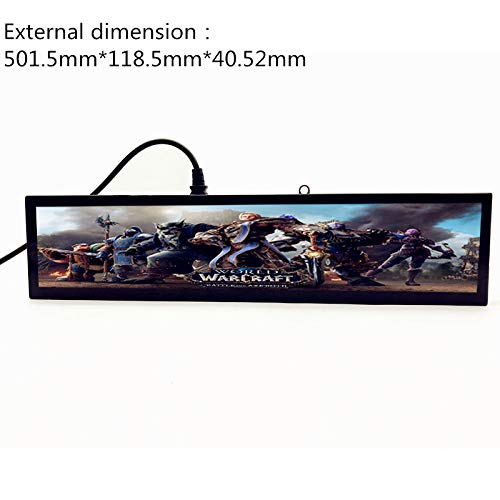 DHL/UPS for 19 inch Ultra Wide Stretched Bar LCD Advertising Display with 1920 * 360 ，External Dimension： 501.5mm*118.5mm*40.52mm，Support HDMI Input