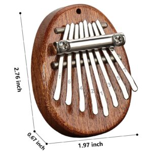 REGIS Kalimba 8 Key exquisite Finger Thumb Piano Marimba Musical good accessory Pendant Gif (Bronze)