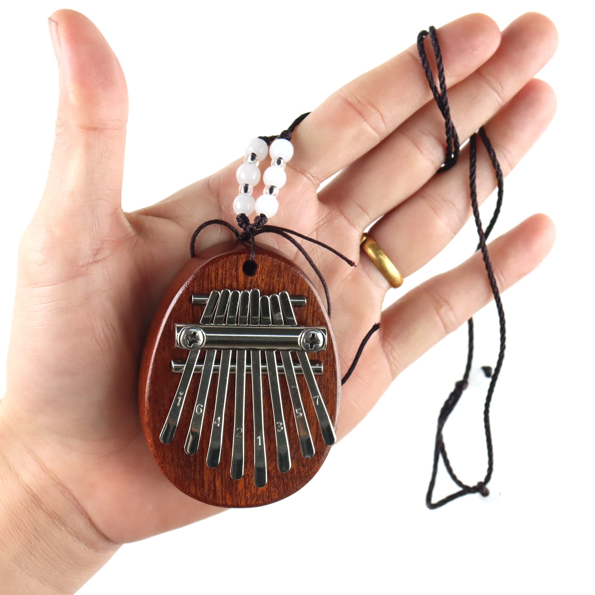 REGIS Kalimba 8 Key exquisite Finger Thumb Piano Marimba Musical good accessory Pendant Gif (Bronze)