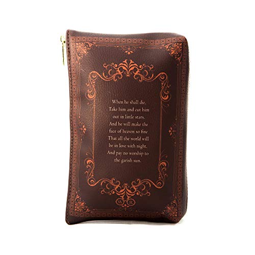 Romeo and Juliet Brown Book Themed Clutch Purse for Book Lovers - Ideal Literary Gifts for Book Club, Readers, Authors & Bookworms - Clutch Wallet for Women by Well Read