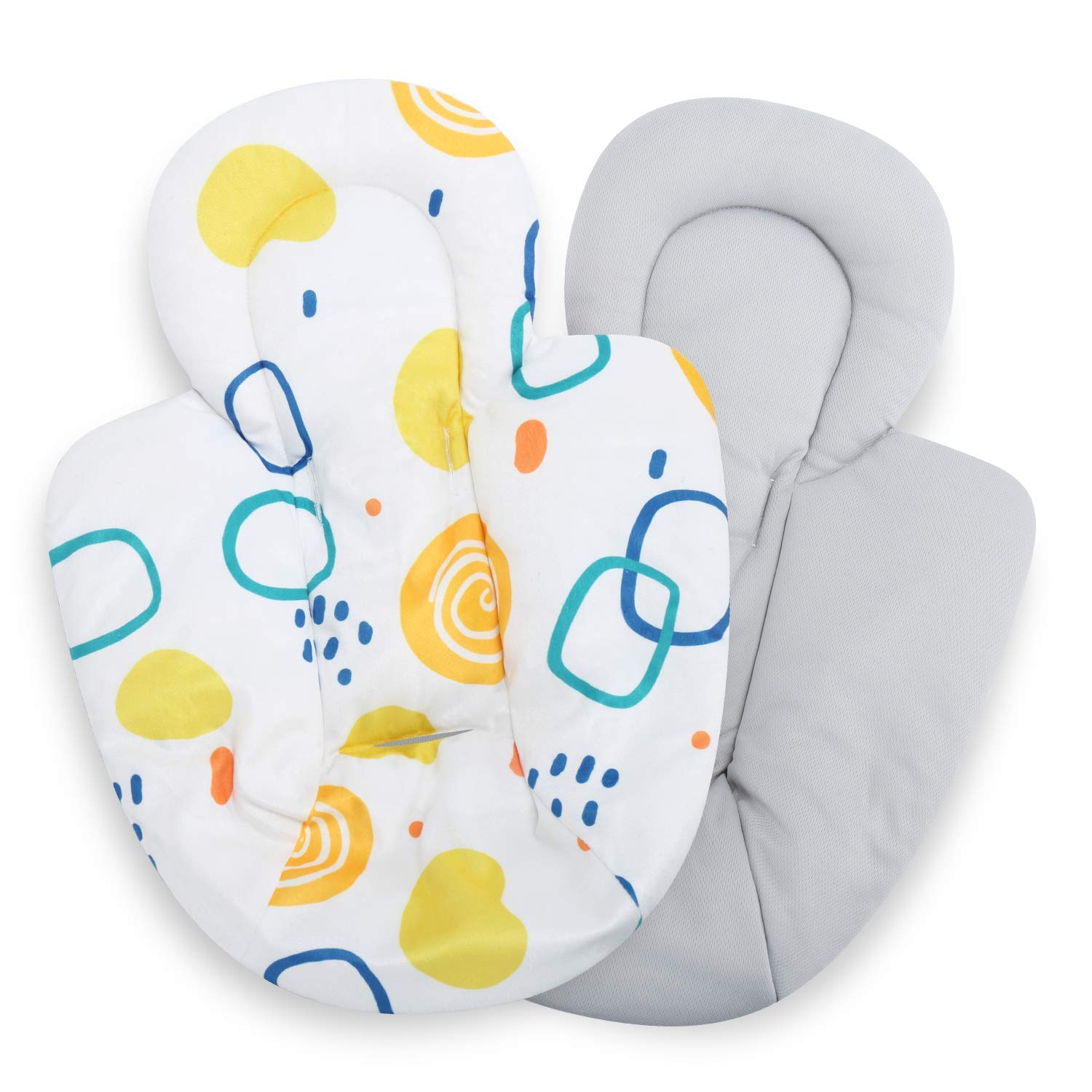 Infant Insert Compatible with 4Moms MamaRoo and RockaRoo Swing, Plush Soft Fabric Reverses to Breathable Cool Mesh, Newborn Insert with Head and Body Support