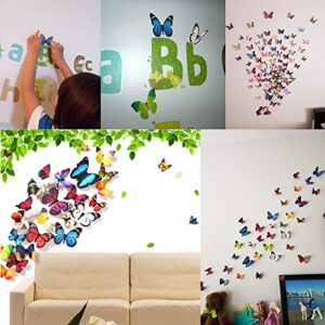 Heansun 123 PCS Butterfly Wall Stickers, Butterflies Decor for Home Nursery Room Decor