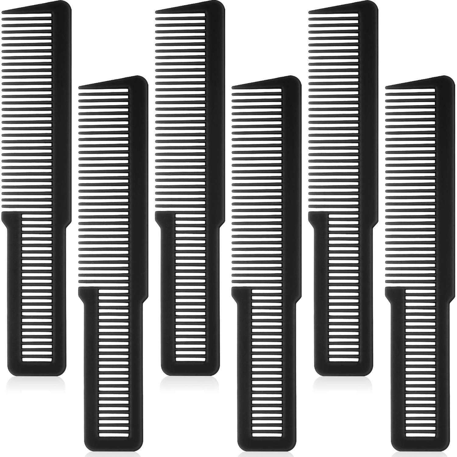 6 Pieces Hair Cutting Comb Professional Styling Comb Barber Styling Hair Comb Clipper Cutting Comb for Stylists and Barbers (Black)