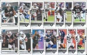 2020 panini donruss football las vegas raiders team set 14 cards w/drafted rookies