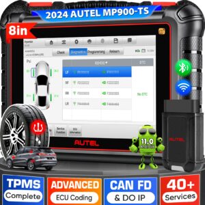 autel maxipro mp900ts scanner, 2024 8in mp900-ts upgrade of mp900bt/ ms906ts/ mp808s-ts, doip can-fd, full tpms as ms906 pro-ts, advanced ecu coding, 40+ services, bidirectional control, auto scan 2.0