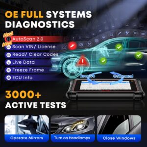 Autel MaxiPRO MP900TS Scanner, 2024 8IN MP900-TS Upgrade of MP900BT/ MS906TS/ MP808S-TS, DoIP CAN-FD, Full TPMS as MS906 Pro-TS, Advanced ECU Coding, 40+ Services, BiDirectional Control, Auto Scan 2.0