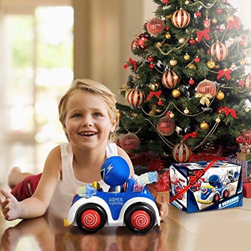 NQD Remote Control Cartoon Car for Toddlers with Music and Lights, 2.4GHz Radio Control RC Race Car, Educational Learning Toys