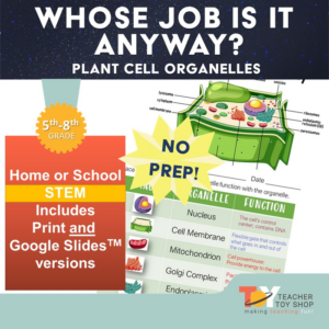 plant cells organelle activity | google slides™ for distance learning + print