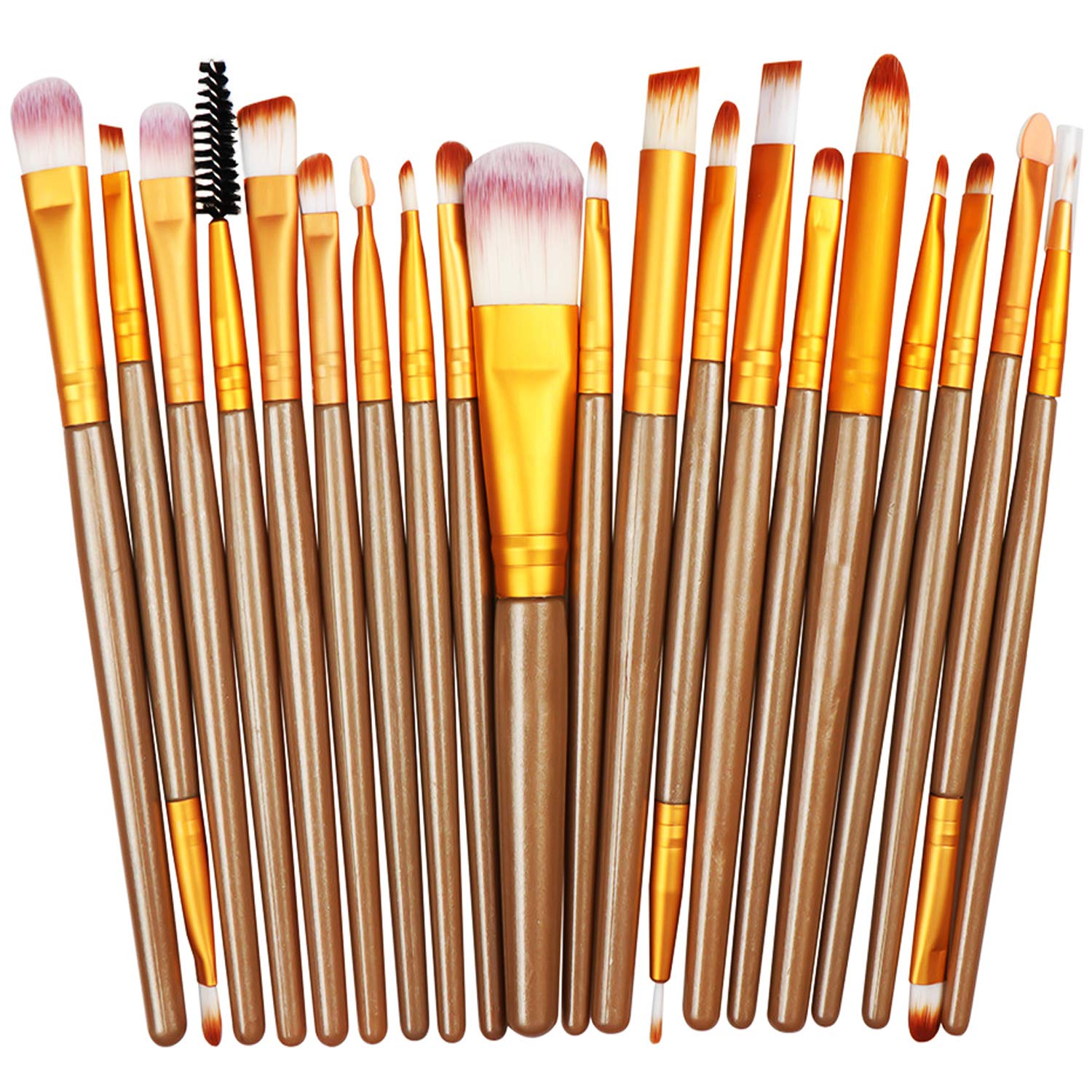 AQwzh 20PCS Make Up Brush Sets, Foundation Eyebrow Eyeliner Blush Cosmetic Concealer Brushes, green and black