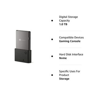 Seagate Storage Expansion Card for Xbox Series X|S, 1TB, SSD, NVMe Expansion SSD (STJR1000400)