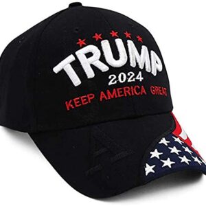 Rivanoer Trump Hat Trump Merchandise Trump 2024 Hat Take America Back Hat Embroidery MAGA Adjustable Baseball Cap