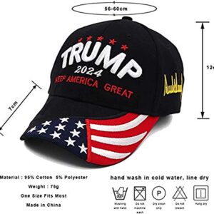 Rivanoer Trump Hat Trump Merchandise Trump 2024 Hat Take America Back Hat Embroidery MAGA Adjustable Baseball Cap