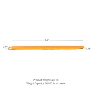 Titan Attachments Pallet Fork Extensions for Forklifts and Loaders, 72" x 4.5"