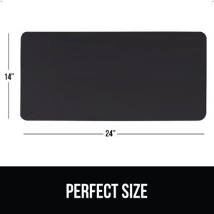 Gorilla Grip Desk Mat, Non Slip and Heat Resistant Mouse Pad, Soft PU Leather Pads, Dual Sided Blotter, Desktop Protector Covers for Home Office Keyboard Laptop Computer and Writing, 23.6x13.7, Black