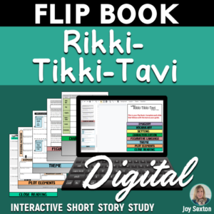 flip book - rikki tikki tavi - digital for distance learning - interactive short story study