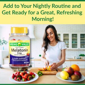 PREMIUM-FUSION Melatonin Gummies 5mg for Adults. Sleep Support from Spring Valley + Guide to Supplements