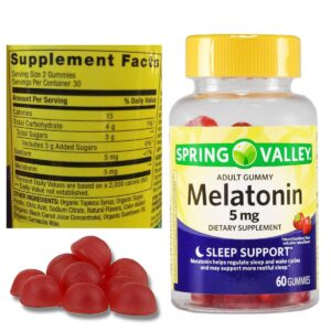 PREMIUM-FUSION Melatonin Gummies 5mg for Adults. Sleep Support from Spring Valley + Guide to Supplements