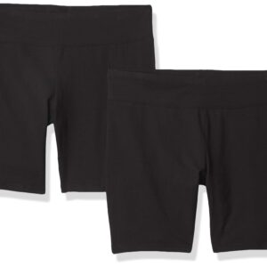 Jockey Women's 2 Pack Bike Short 7'', Deep Black/Deep Black, Large