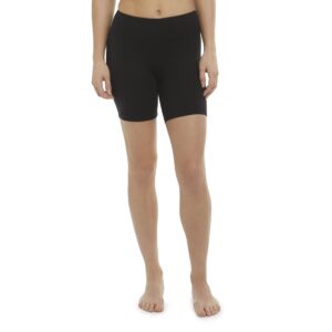 Jockey Women's 2 Pack Bike Short 7'', Deep Black/Deep Black, Large