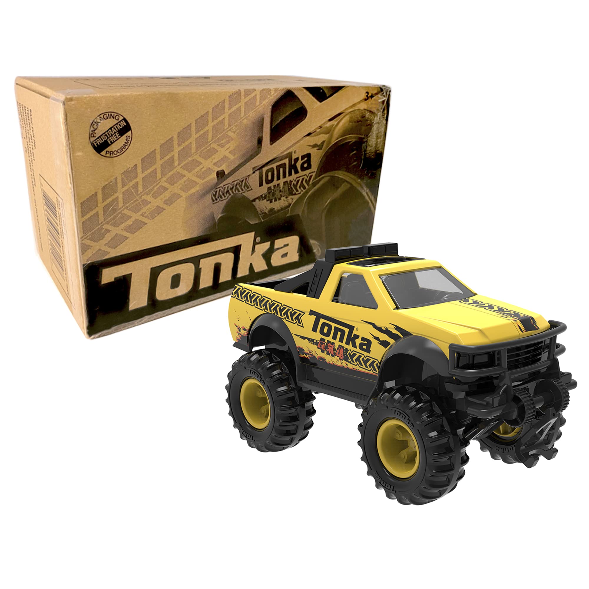 Tonka Steel Classics Pickup Truck - Yellow, Friction Powered, Ages 3+, Sturdy Steel & Plastic