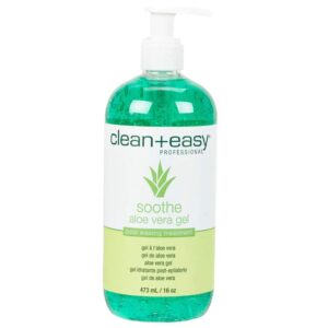 Clean + Easy Cleanse Pre Wax Cleanser & Soothe Aloe Vera Gel Post Waxing Treatment, 16 oz each